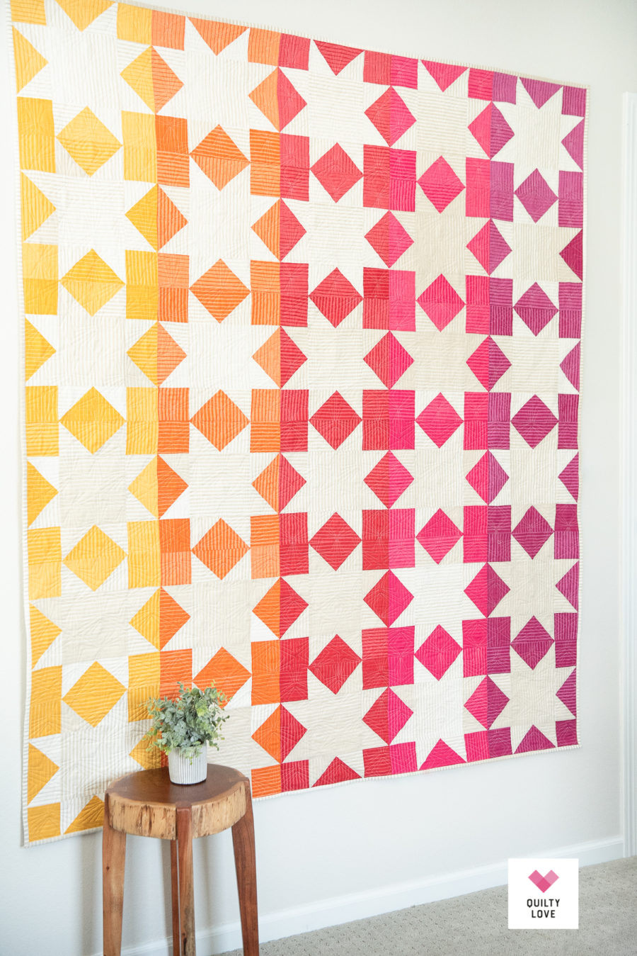 Ombre Woven Star Fall Quilt - Quilty Love