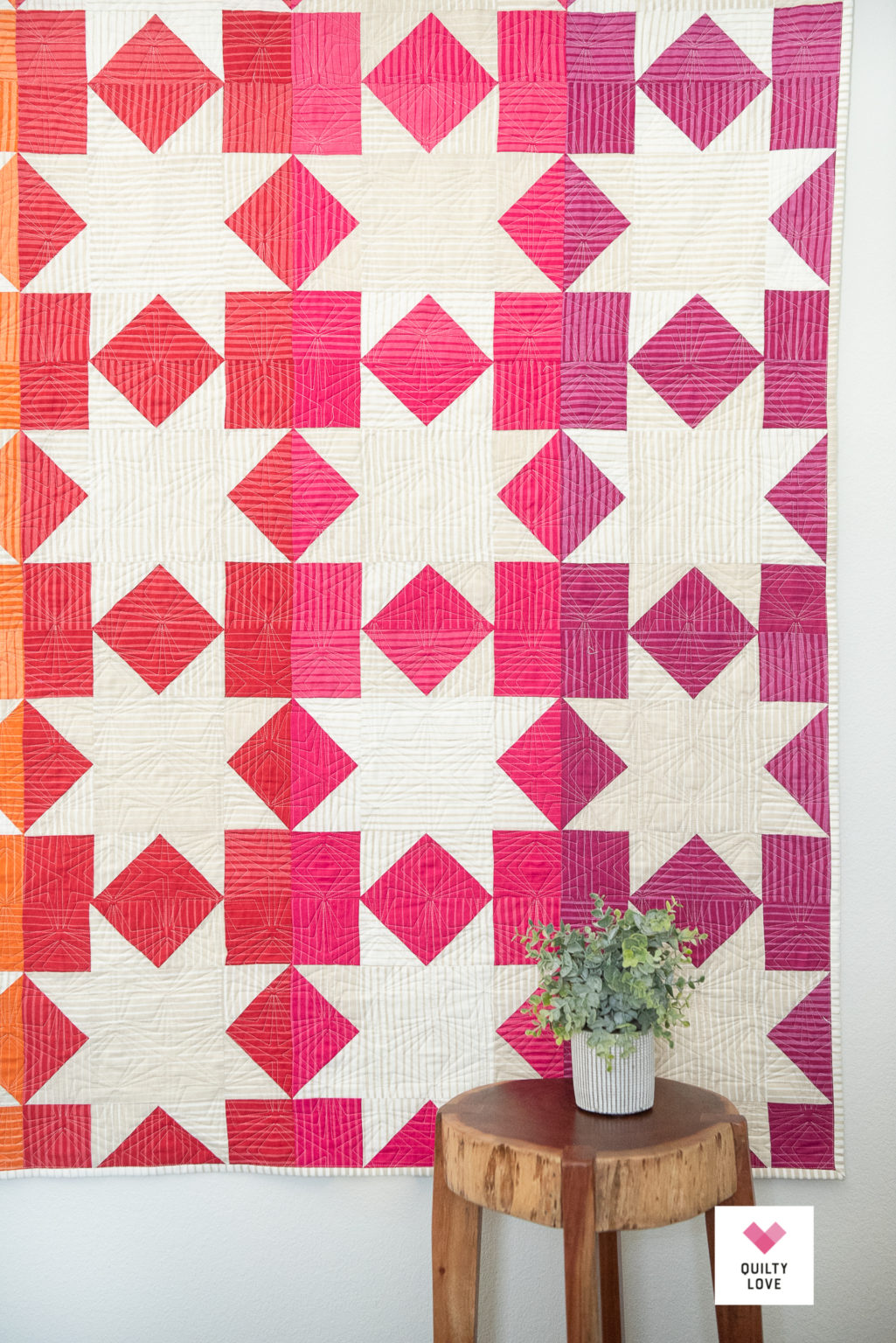 Ombre Woven Star Fall Quilt - Quilty Love