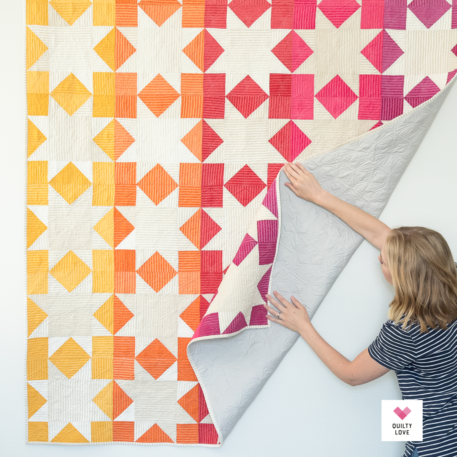 Ombre Woven Star Fall Quilt - Quilty Love
