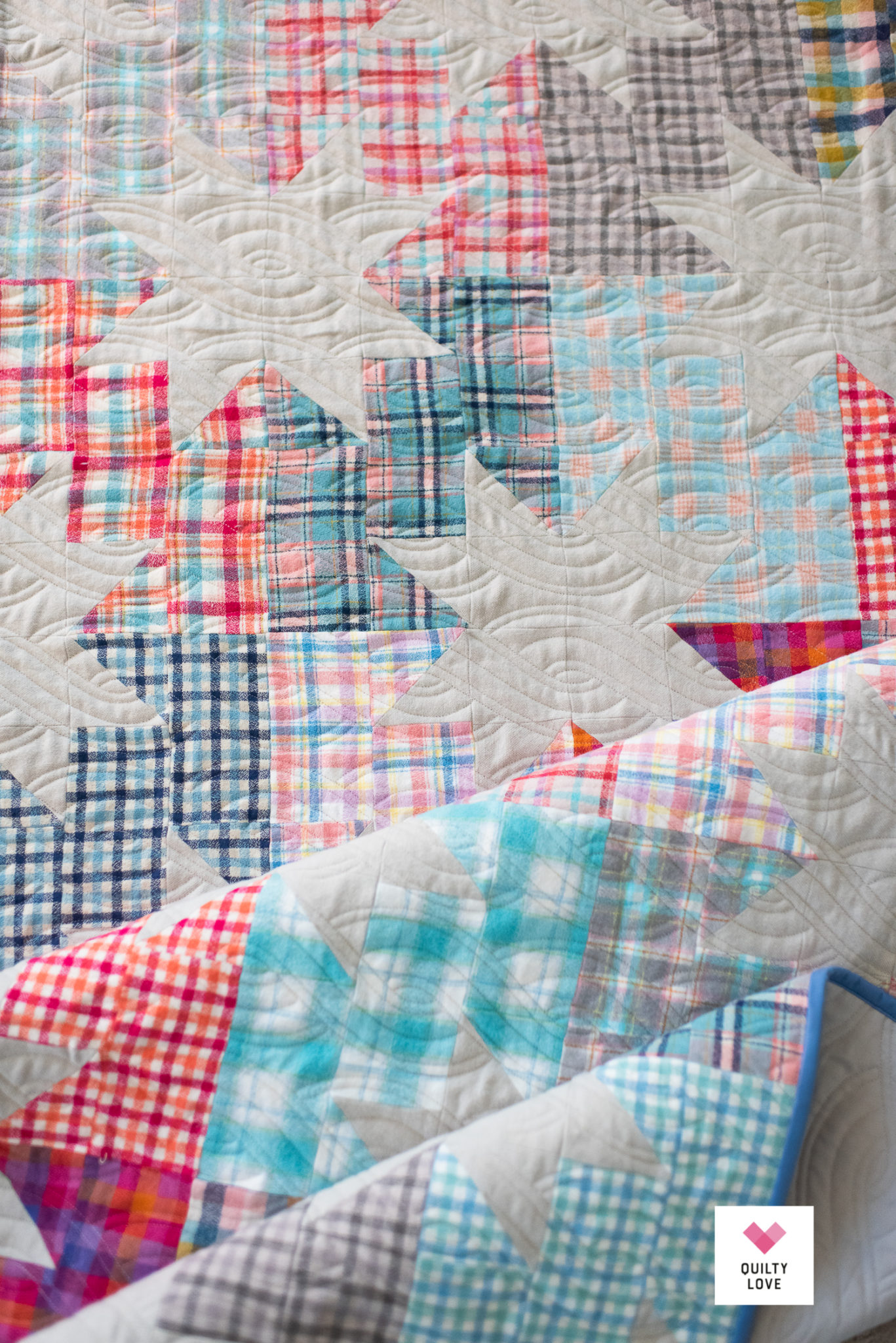 Flannel Star Pop quilt - Quilty Love