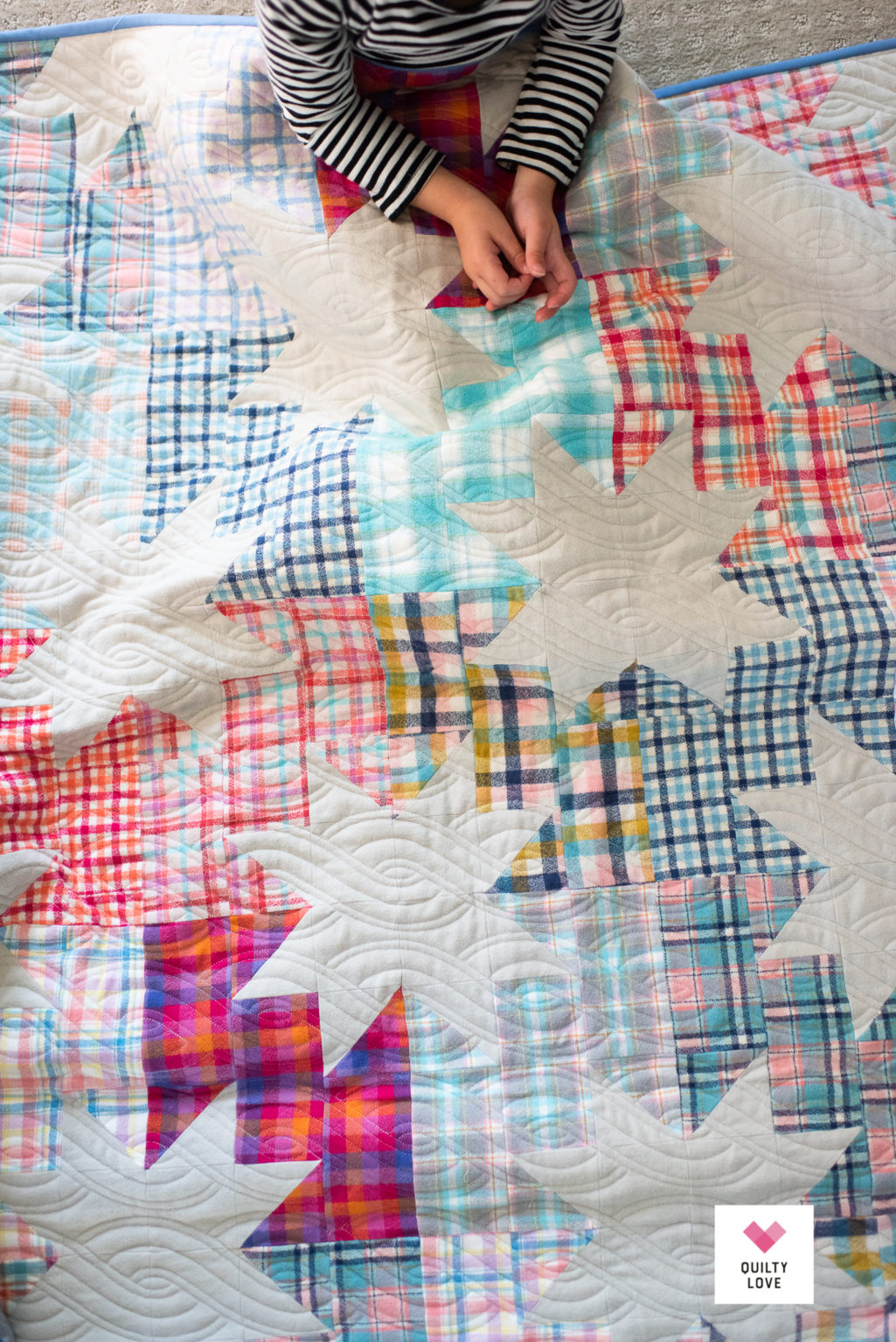 Flannel Star Pop quilt - Quilty Love