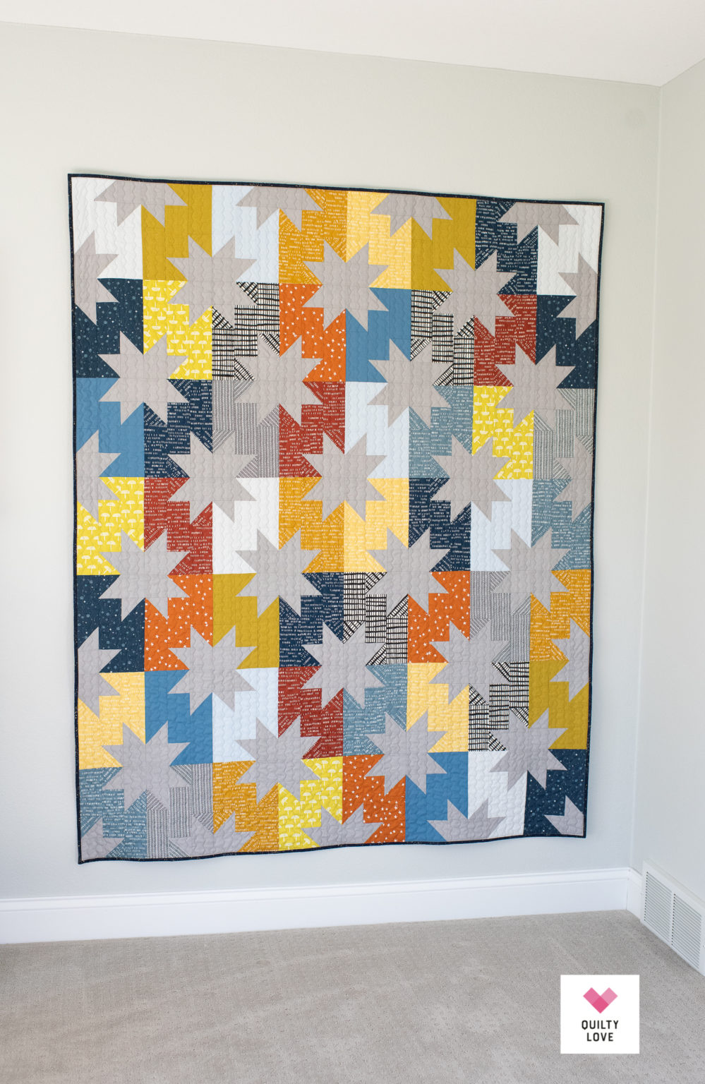 Scrappy Star Pop quilt - Quilty Love
