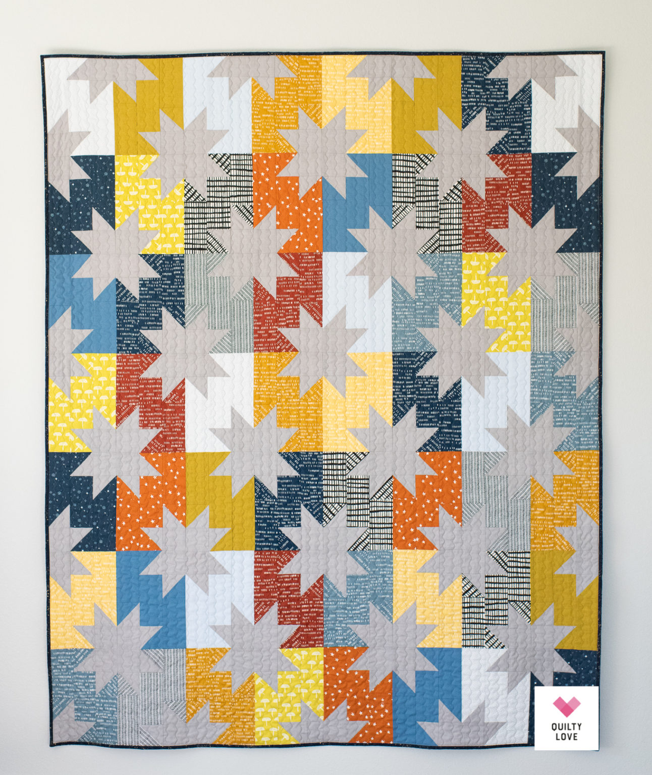 Scrappy Star Pop quilt - Quilty Love