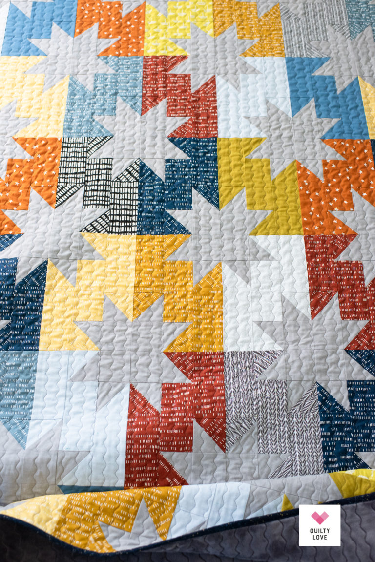 Scrappy Star Pop quilt - Quilty Love