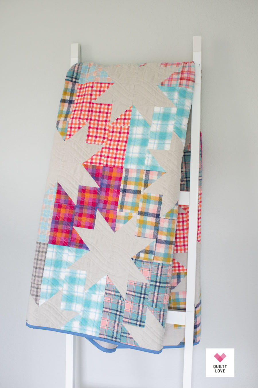 Flannel Star Pop quilt - Quilty Love