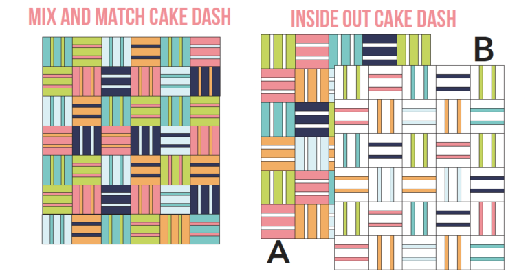 Cake Dash Quilt Pattern - A layer cake quilt pattern - Quilty Love
