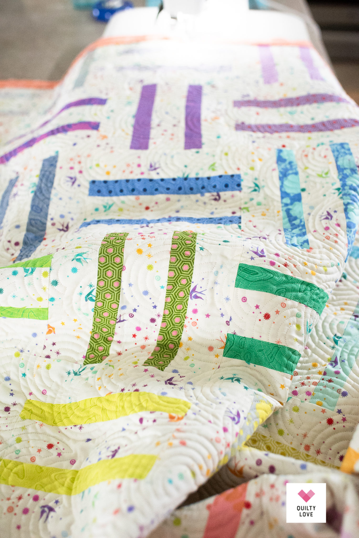 Cake Dash Quilt Pattern - A layer cake quilt pattern - Quilty Love