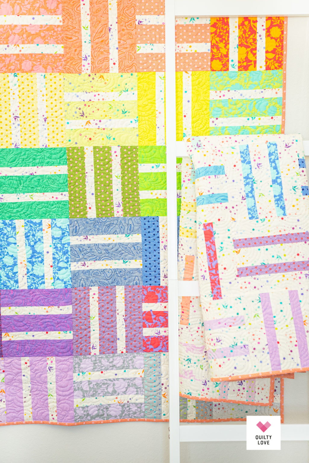 Cake Dash Quilt Pattern - A layer cake quilt pattern - Quilty Love