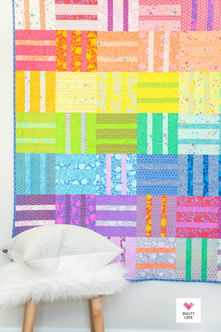 Cake Dash Quilt Pattern - A layer cake quilt pattern - Quilty Love