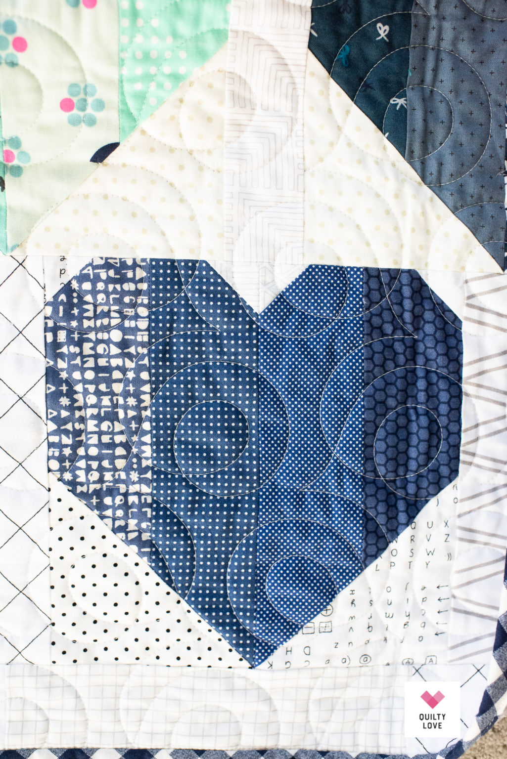 Scrappy Infinite Hearts Quilt - Quilty Love