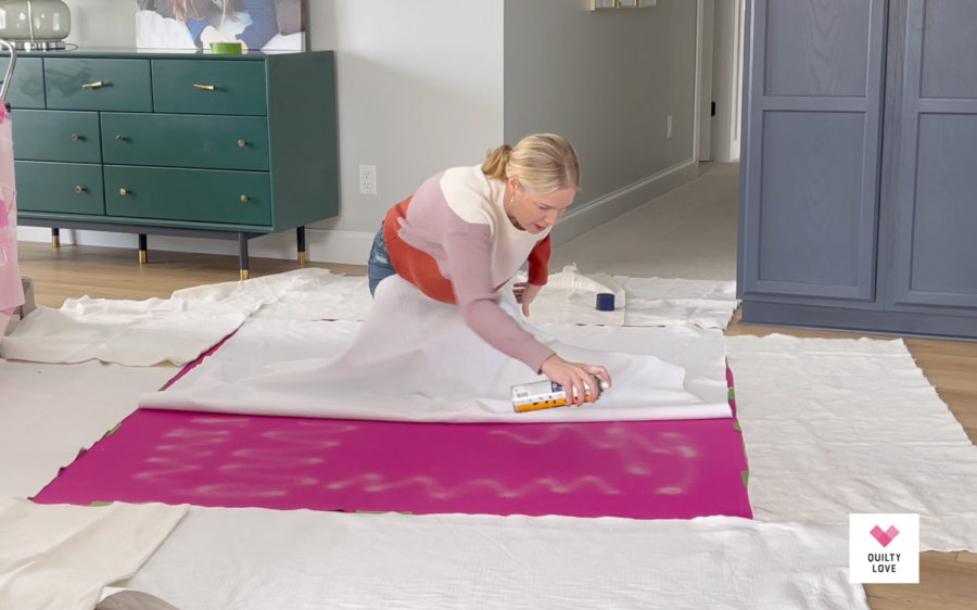 How to spray baste a quilt - video tutorial included - Quilty Love