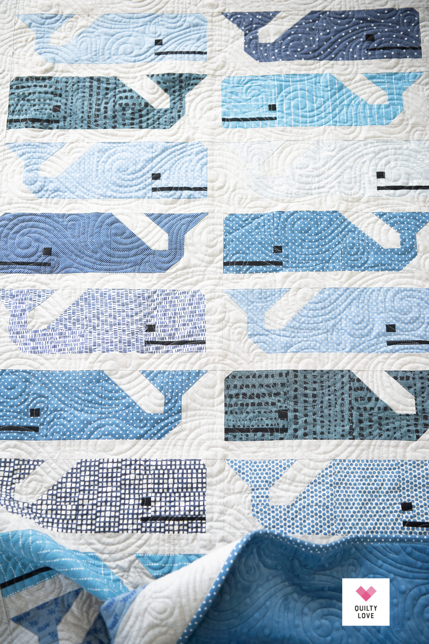 Preppy the Whale Baby Quilt - Quilty Love