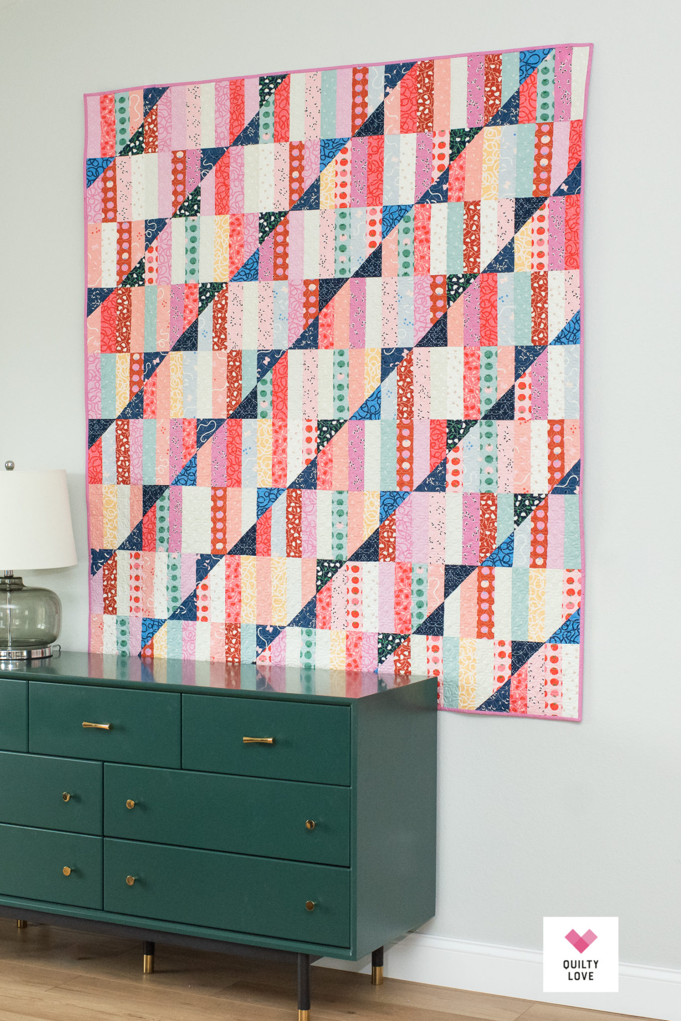 Tomato Tomahto Happy Stripes Quilt - Quilty Love