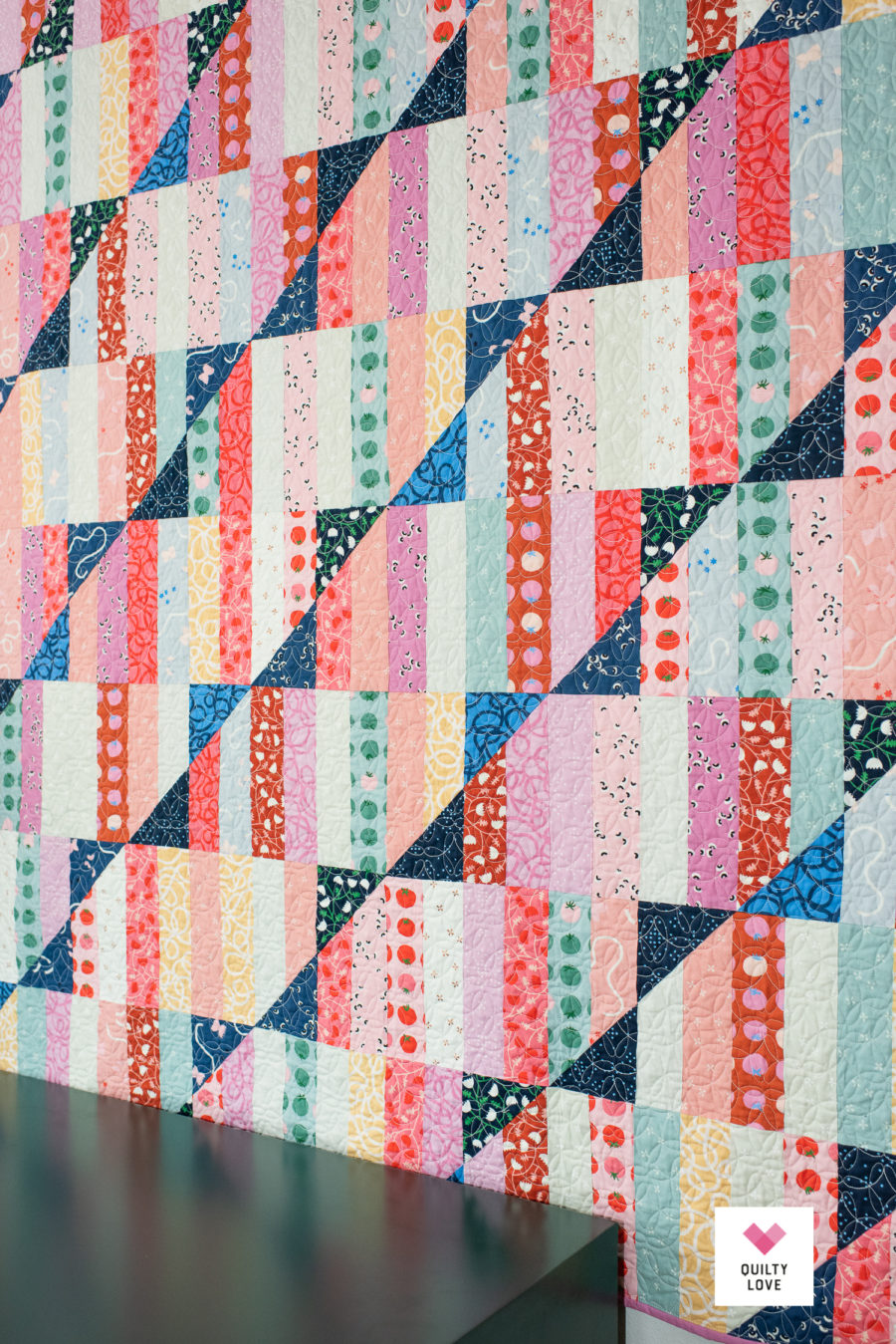 Tomato Tomahto Happy Stripes Quilt - Quilty Love