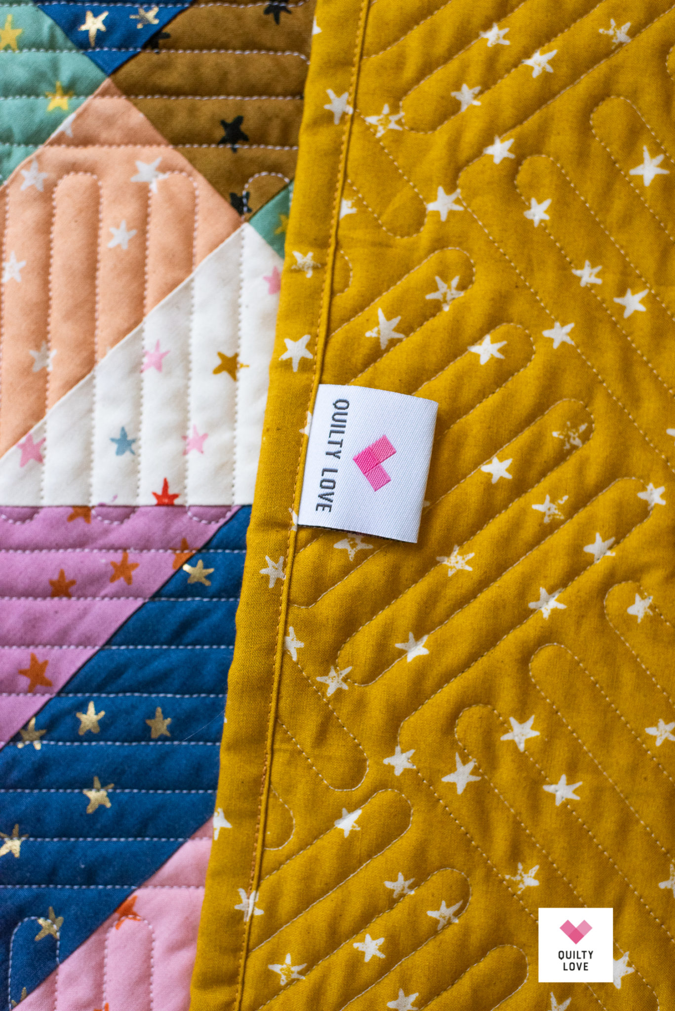Happy Stripes quilt pattern - Starry Fabrics Stash Buster - Quilty Love
