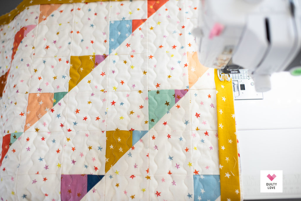 Happy Stripes quilt pattern - Starry Fabrics Stash Buster - Quilty Love