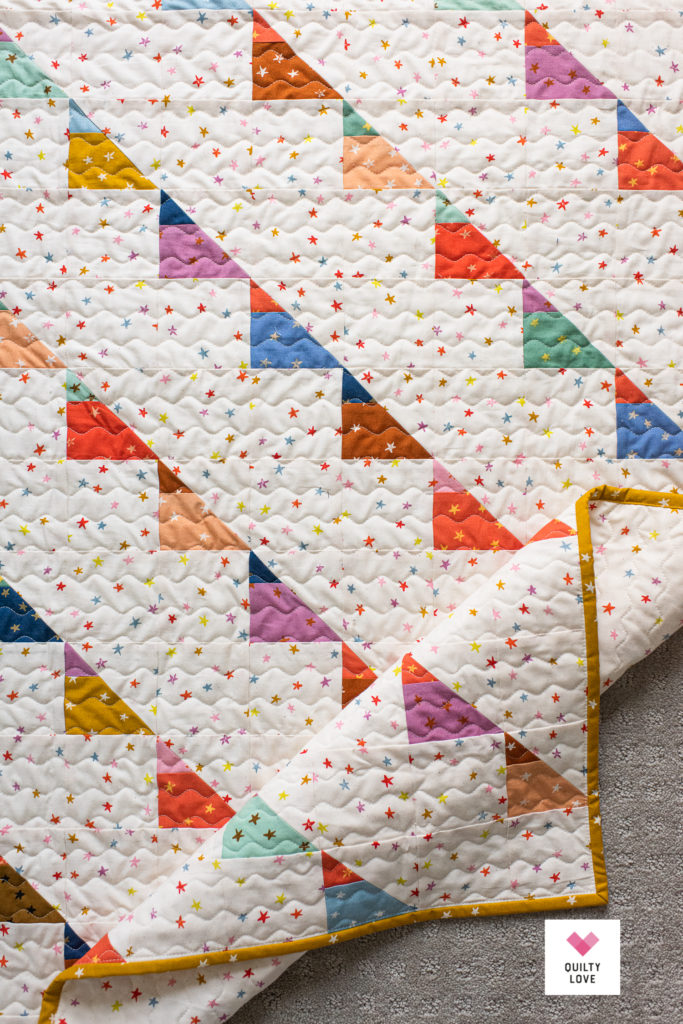 Happy Stripes quilt pattern - Starry Fabrics Stash Buster - Quilty Love