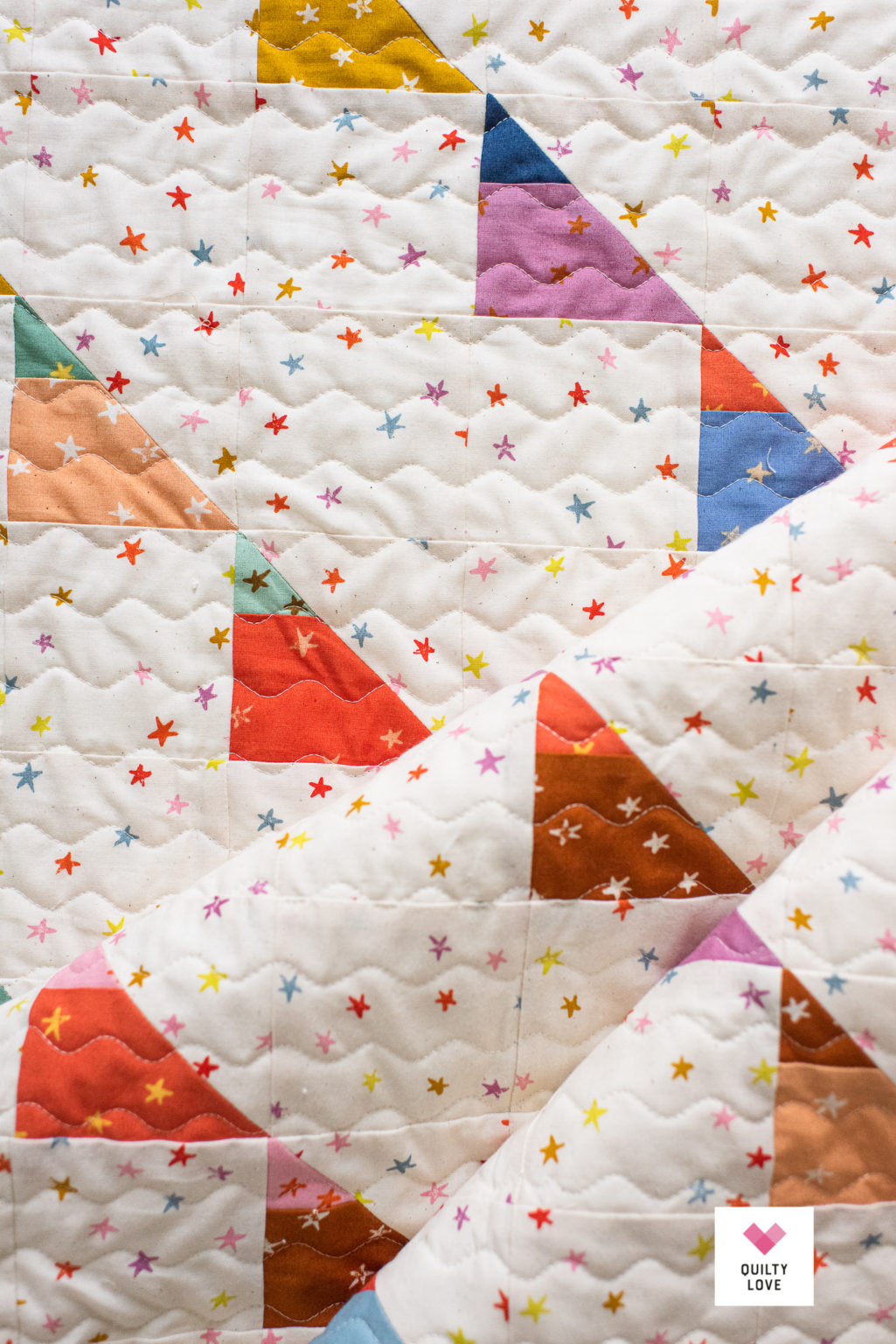 Happy Stripes quilt pattern - Starry Fabrics Stash Buster - Quilty Love