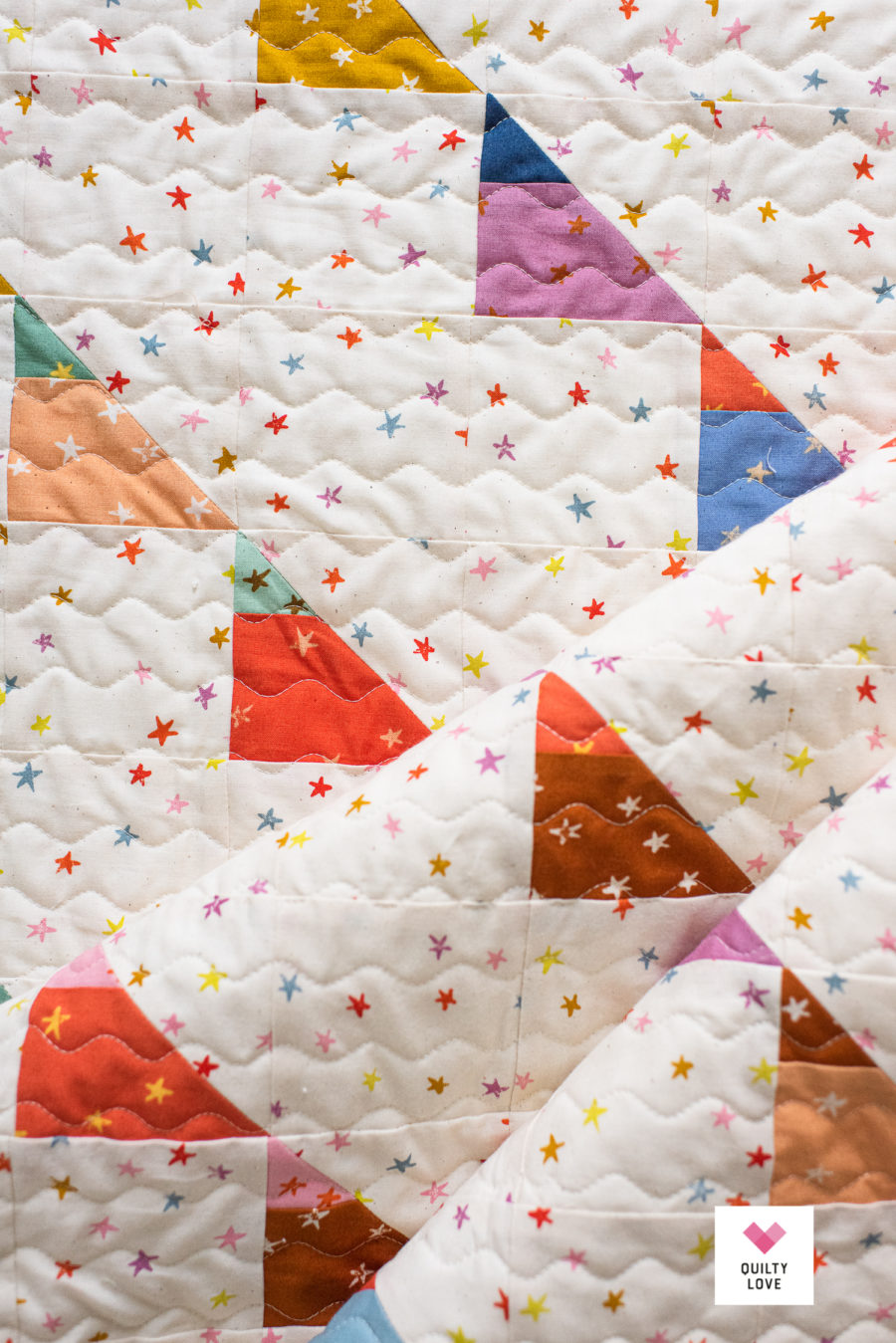 Happy Stripes quilt pattern - Starry Fabrics Stash Buster - Quilty Love