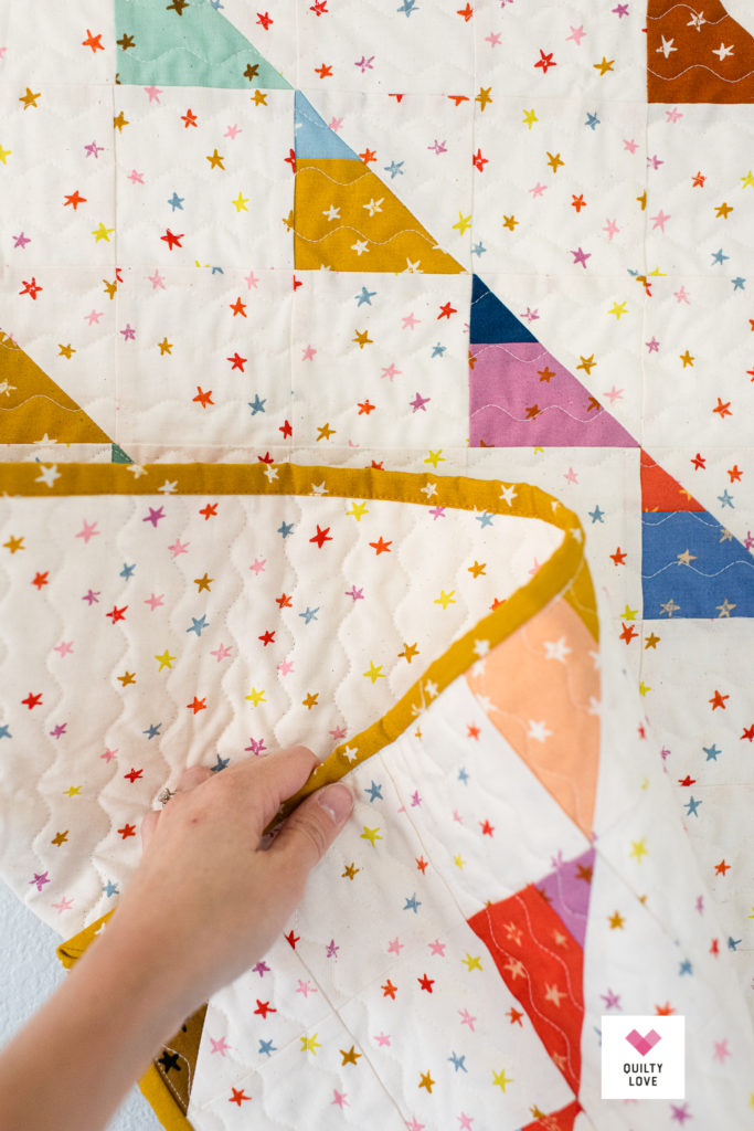 Happy Stripes quilt pattern - Starry Fabrics Stash Buster - Quilty Love