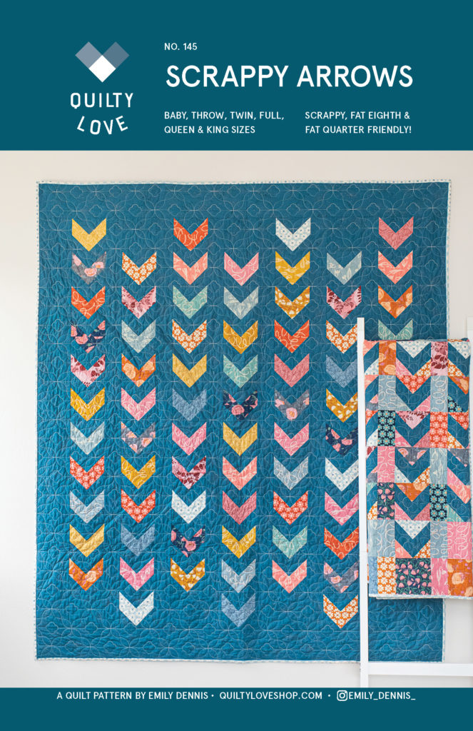 Scrappy Arrows Quilt Pattern - Unruly Nature Fabric - Quilty Love
