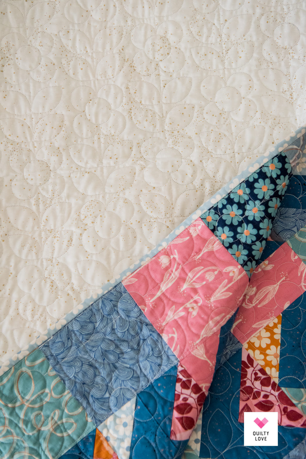 Scrappy Arrows Quilt Pattern - Unruly Nature Fabric - Quilty Love