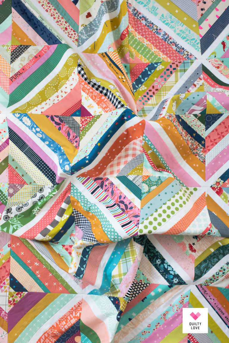 The scrappy and happy String Quilt - Quilty Love