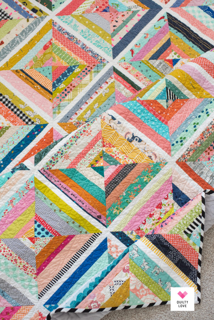 The scrappy and happy String Quilt - Quilty Love