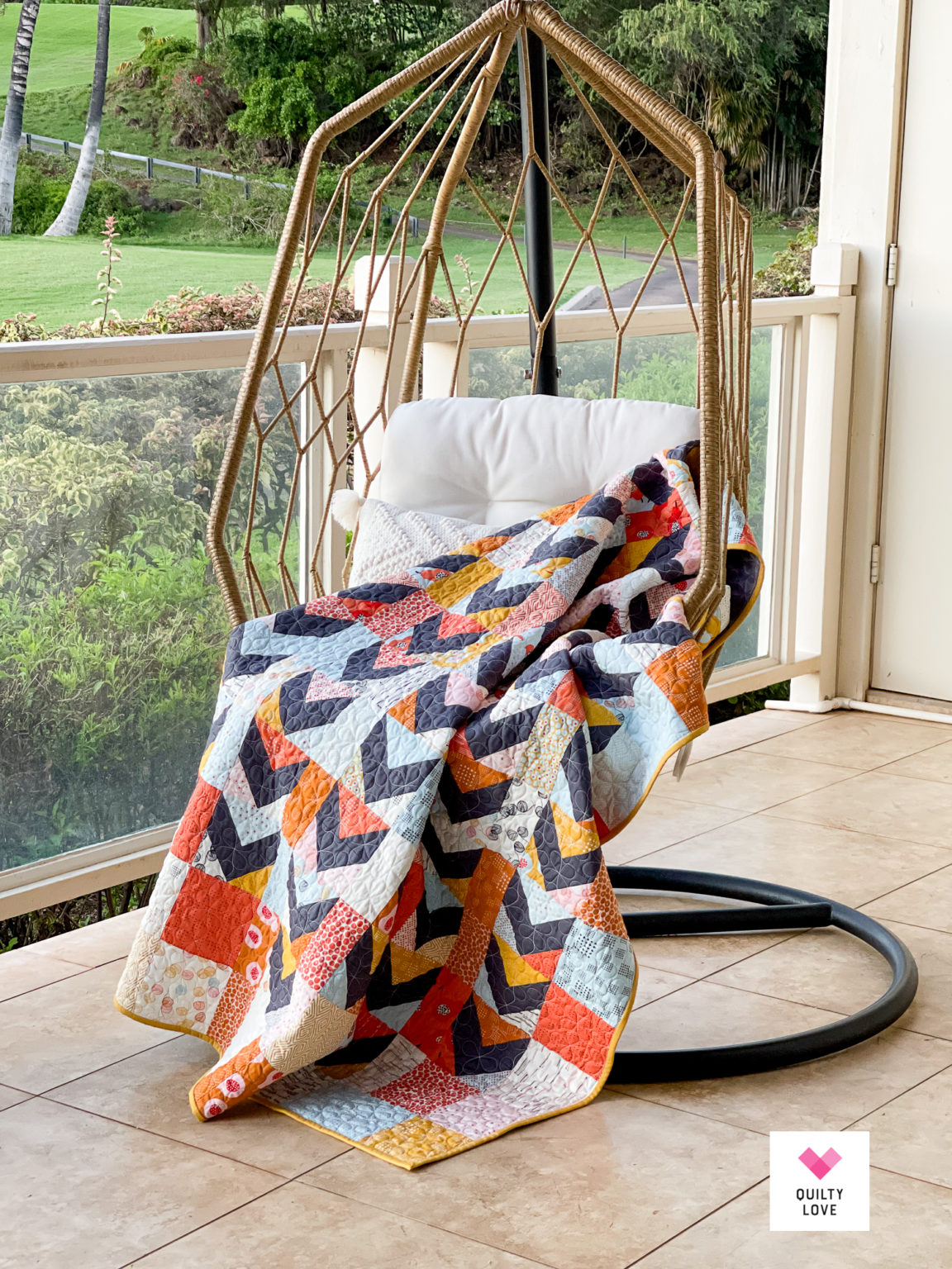 Zen Chic Lazy Afternoon Scrappy Arrows quilt - Quilty Love