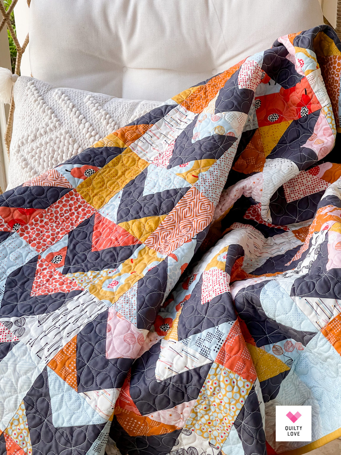 Zen Chic Lazy Afternoon Scrappy Arrows quilt - Quilty Love