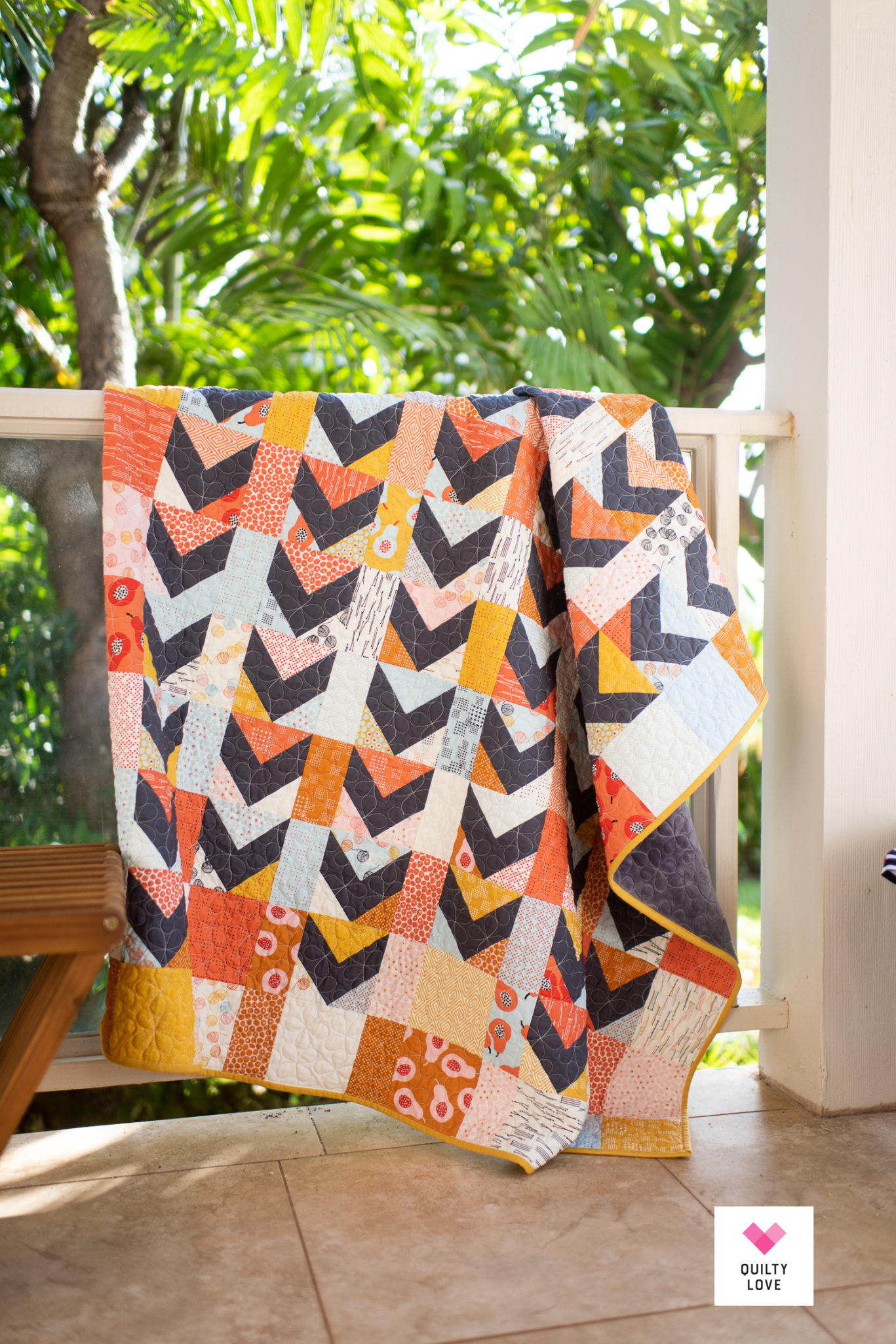 Zen Chic Lazy Afternoon Scrappy Arrows quilt - Quilty Love