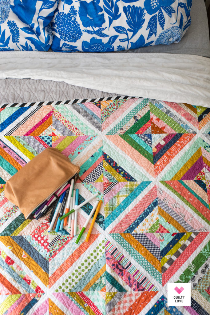 The scrappy and happy String Quilt - Quilty Love