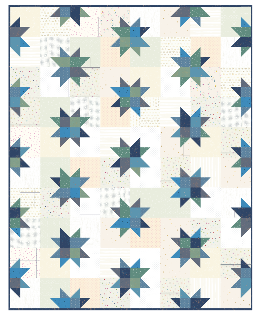 Scrappy Star Pop II quilt - the pink one - Quilty Love