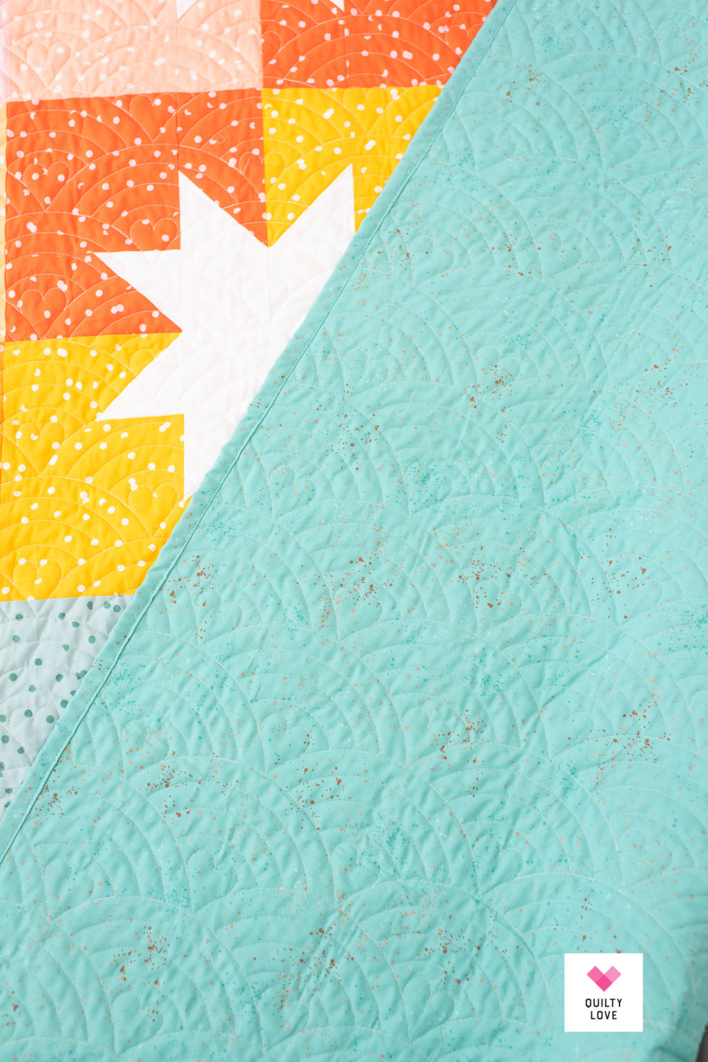 Hole Punch Star Pop II quilt - Quilty Love