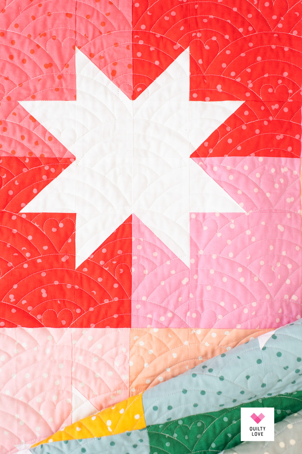 Hole Punch Star Pop II quilt - Quilty Love