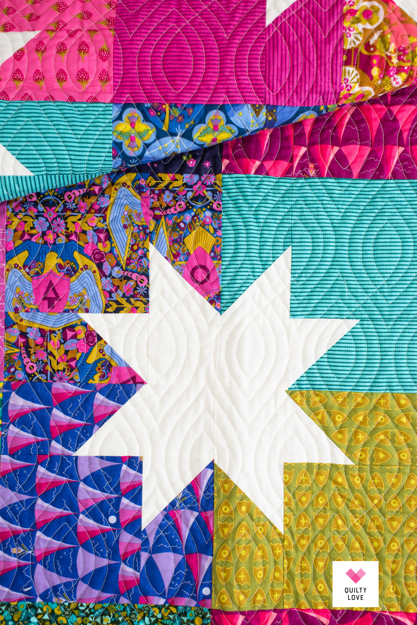 The Alison Glass Star Pop II quilt - Quilty Love