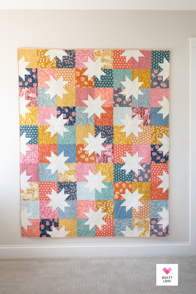 Star Pop II quilt pattern - Unruly Nature fabrics - Quilty Love