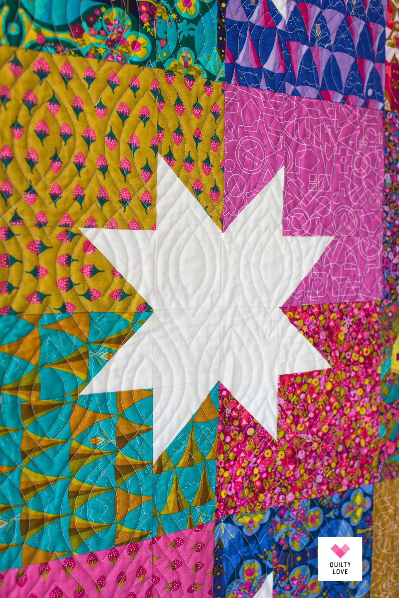 The Alison Glass Star Pop II quilt - Quilty Love