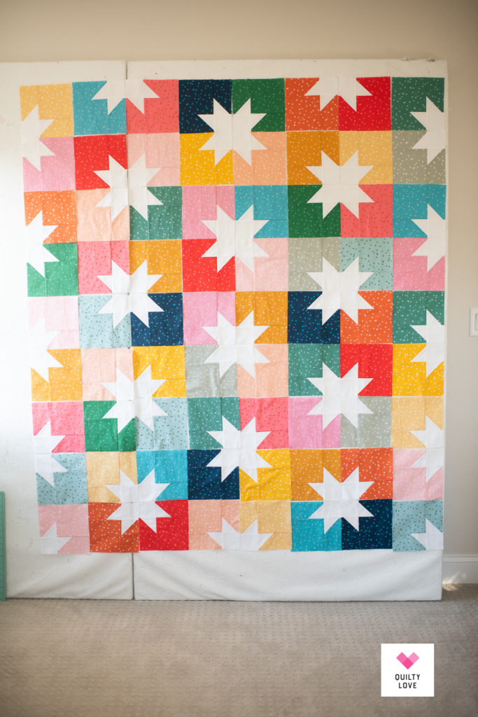 Hole Punch Star Pop II quilt - Quilty Love
