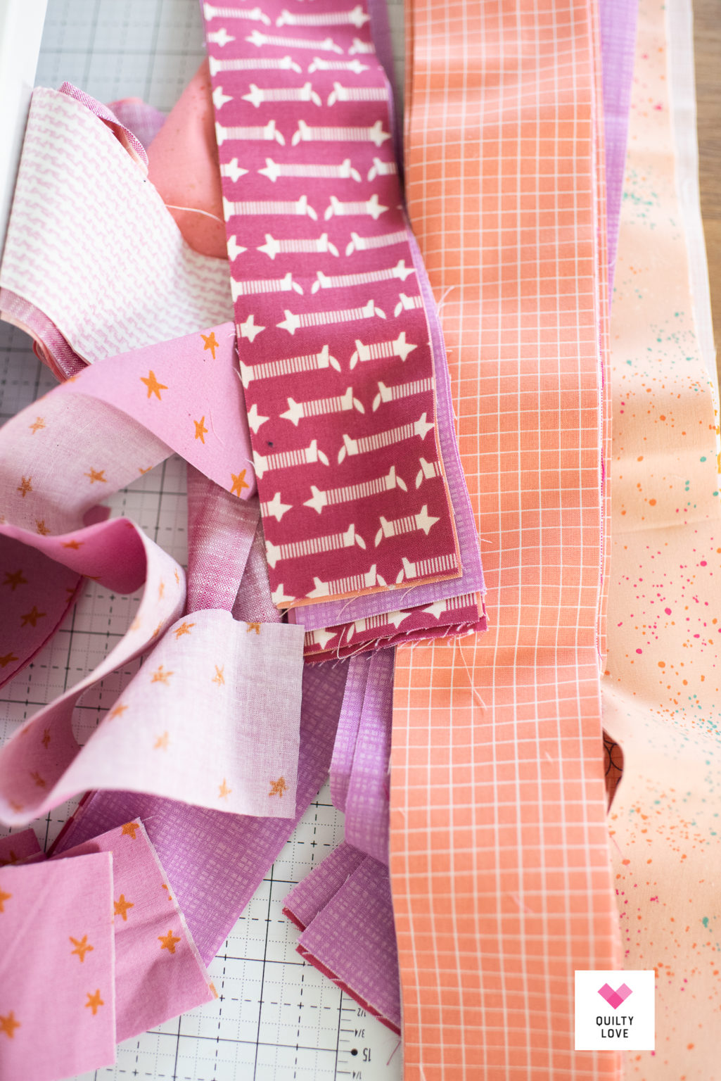 Stash Buster Happy Stripes quilt - Quilty Love