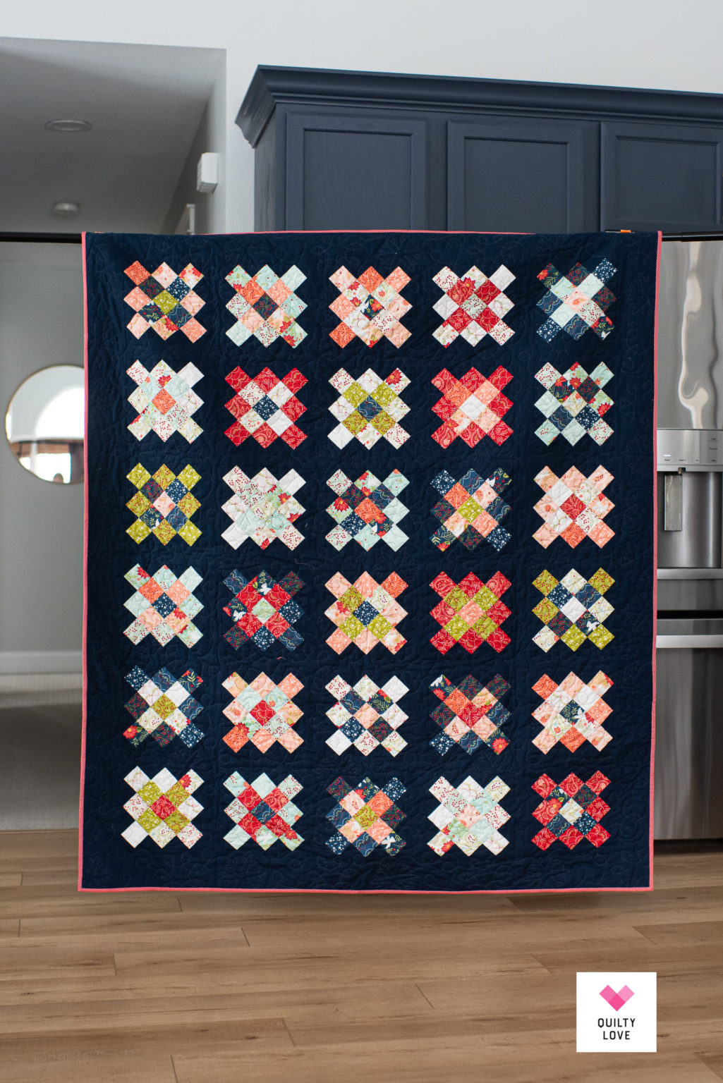 Free Pattern - Scrappy Granny Squares quilt pattern - Quilty Love Free Pattern - Scrappy Granny Squares quilt pattern - Quilty Love