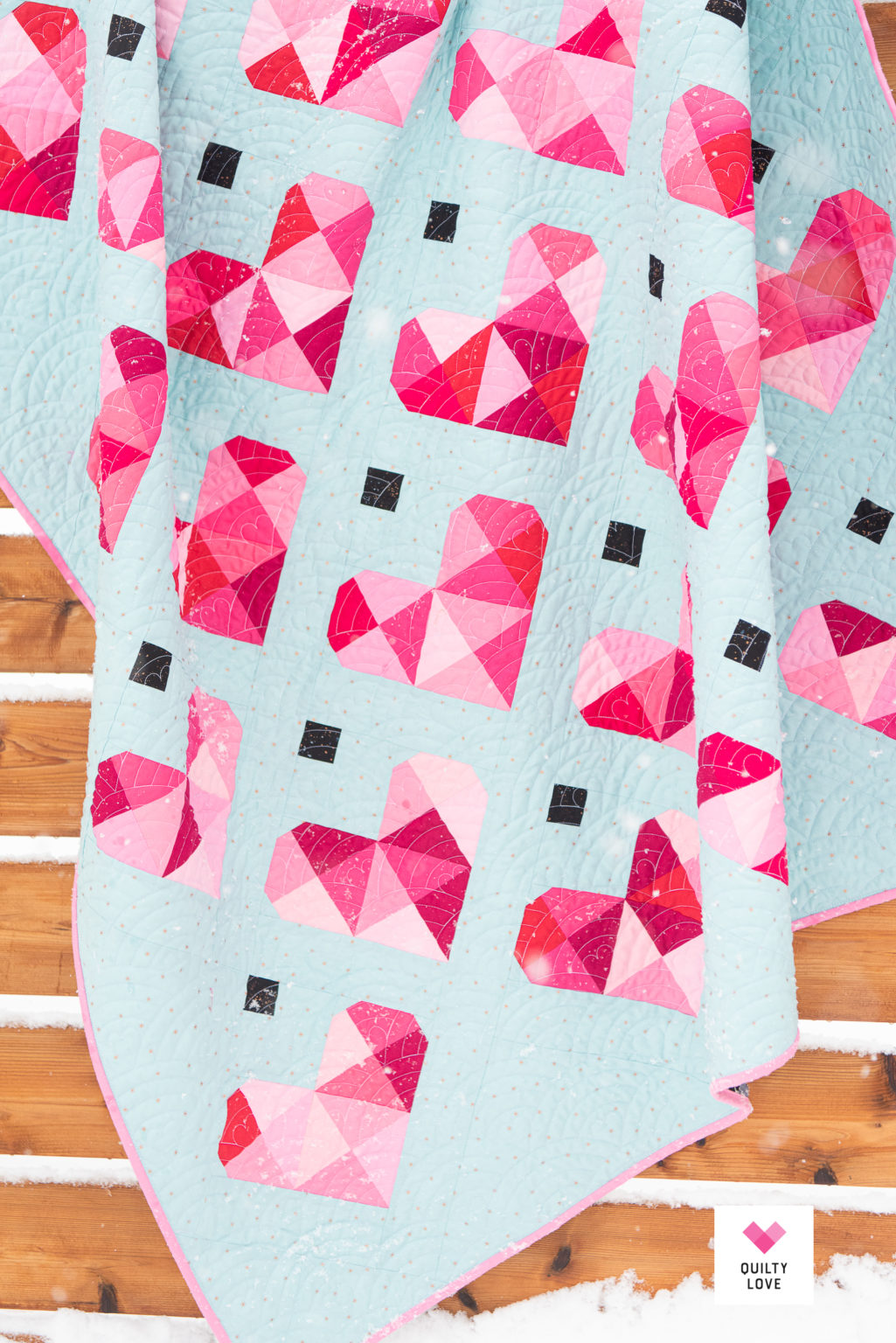 Heart Gems quilt pattern - Quilty Love