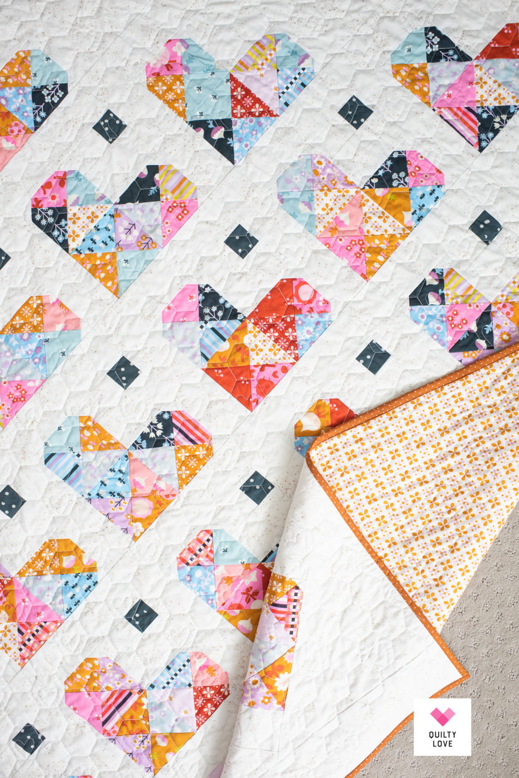 Heart Gems Quilt - Ruby Star Society Petunia - Quilty Love