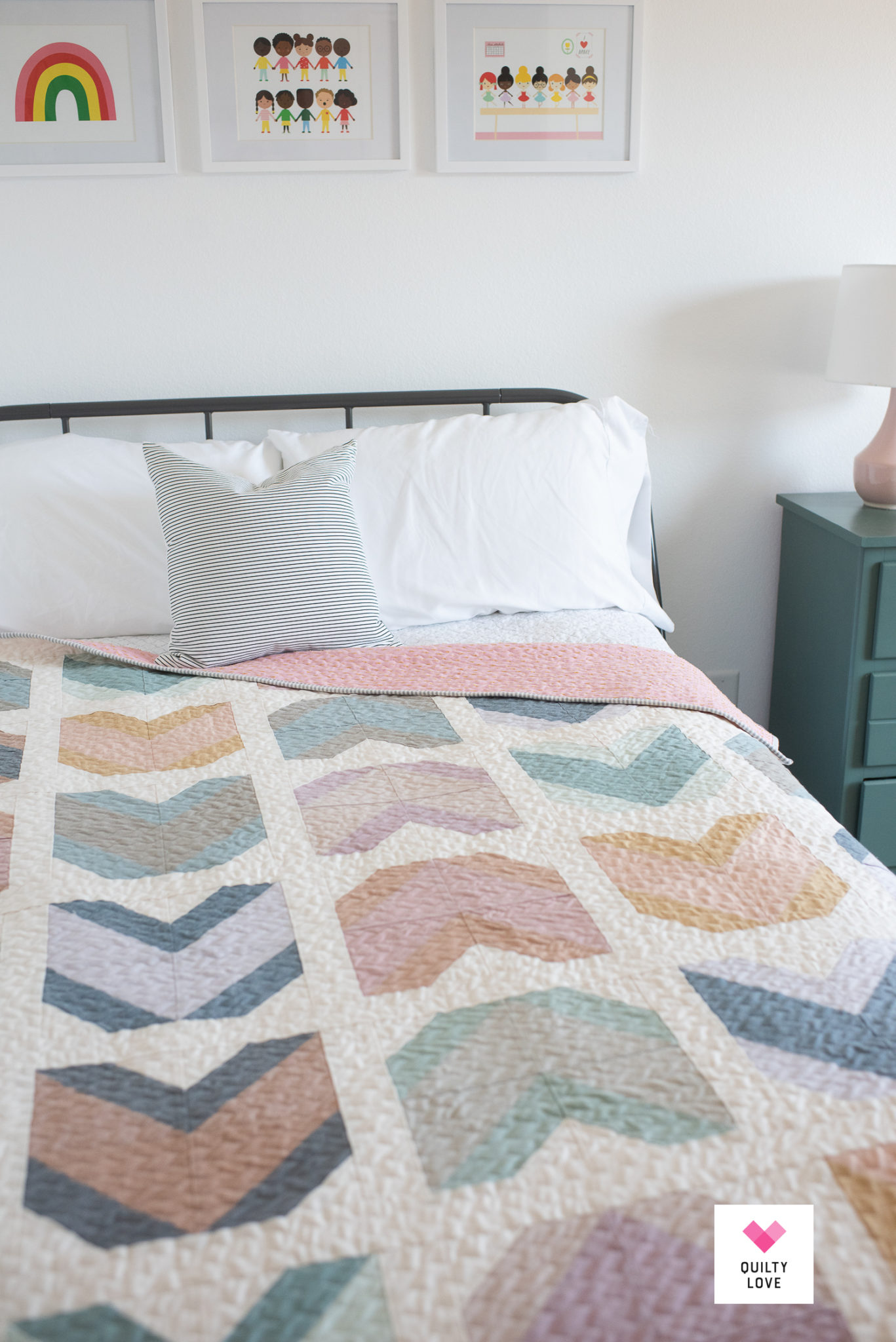 Fableism Everyday Chambray Quilty Arrows Quilt - Quilty Love