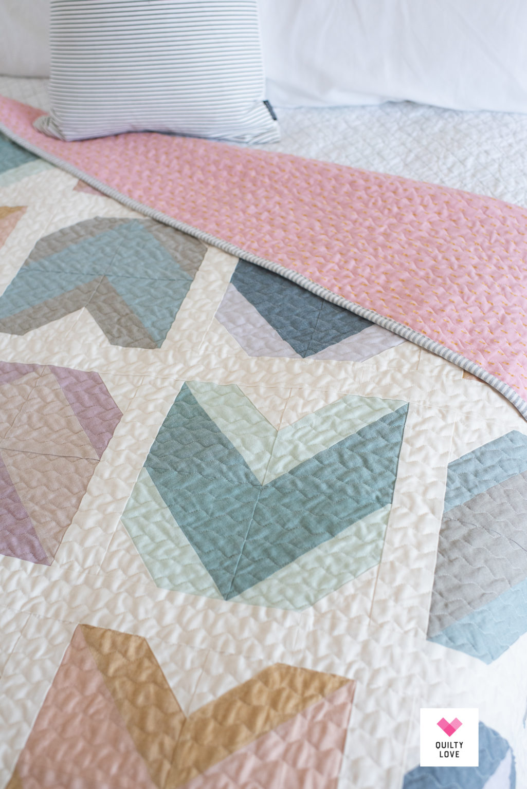 Fableism Everyday Chambray Quilty Arrows Quilt - Quilty Love