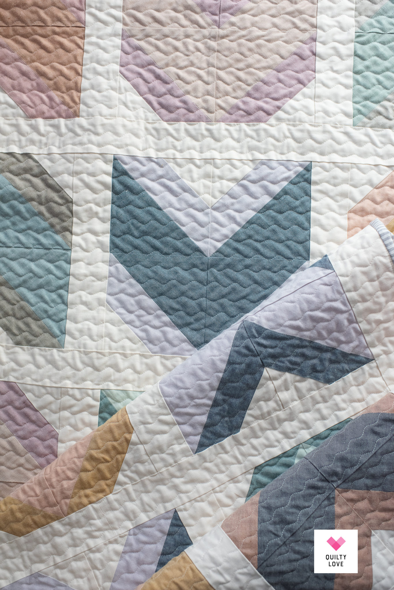 Fableism Everyday Chambray Quilty Arrows Quilt - Quilty Love