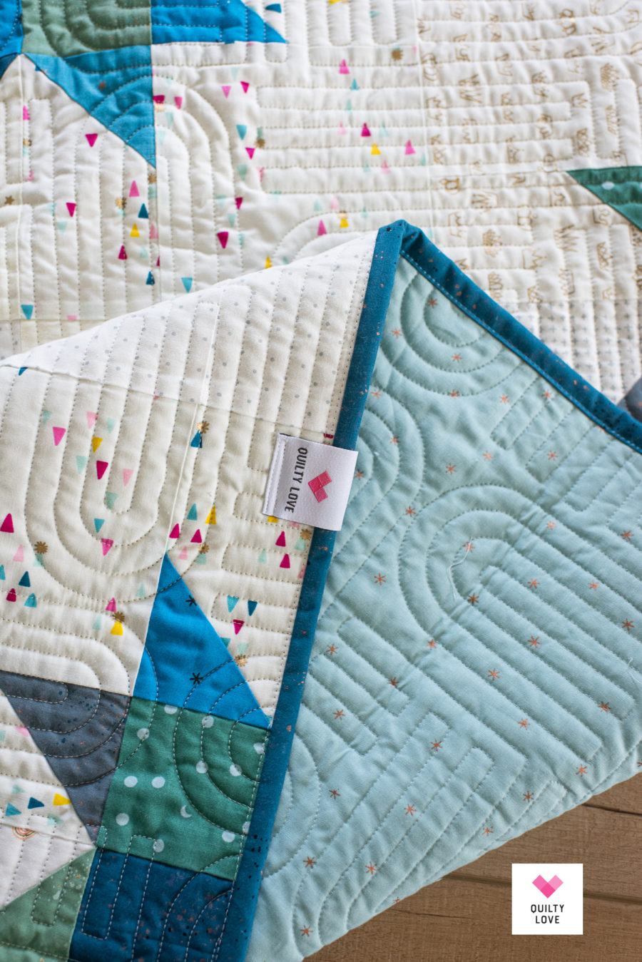 Scrappy Low Volume Star Pop II quilt - Quilty Love