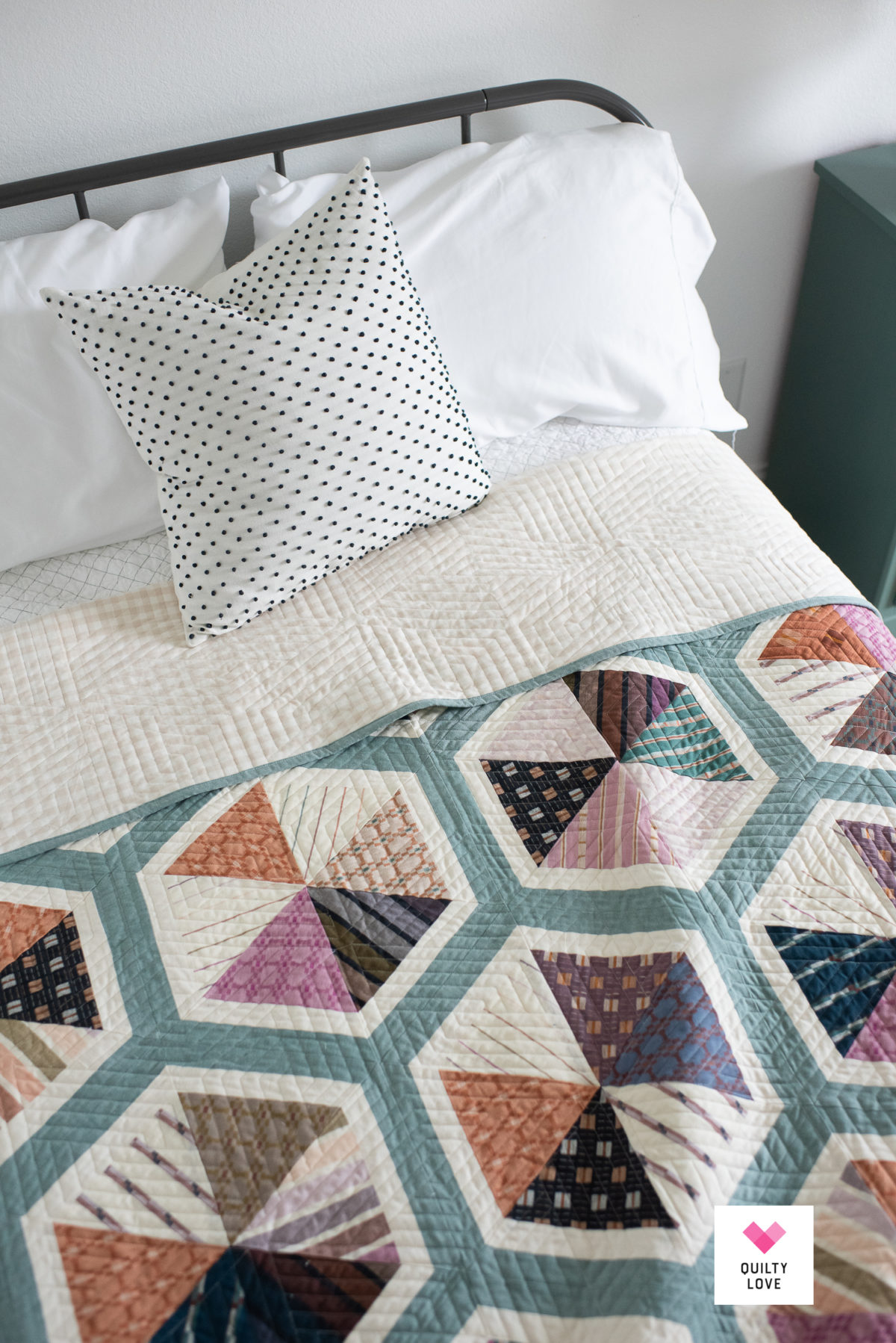 Monarch Grove Triangle Hexies Quilt - Quilty Love
