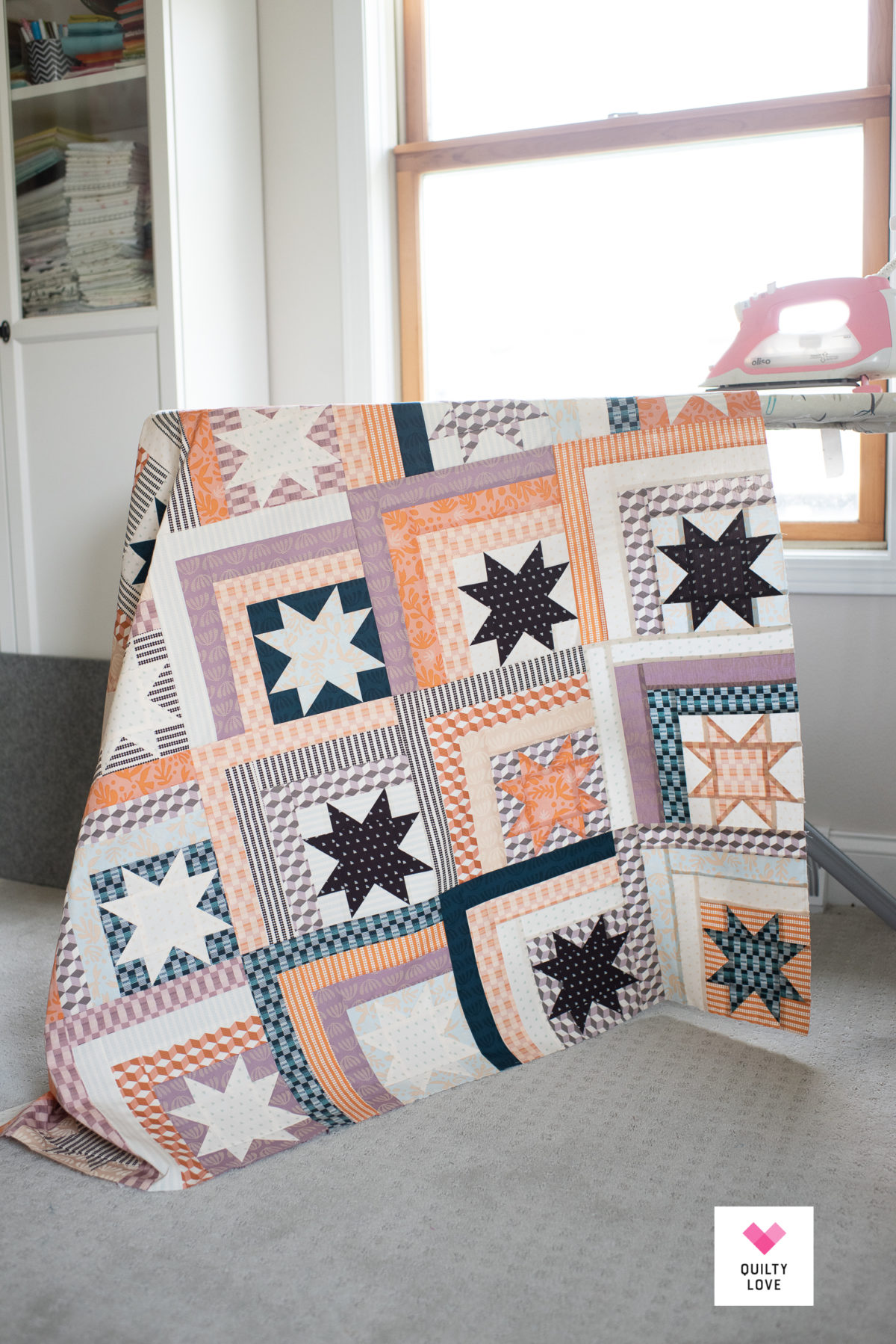 The Duval Log Cabin Stars Quilt - Quilty Love