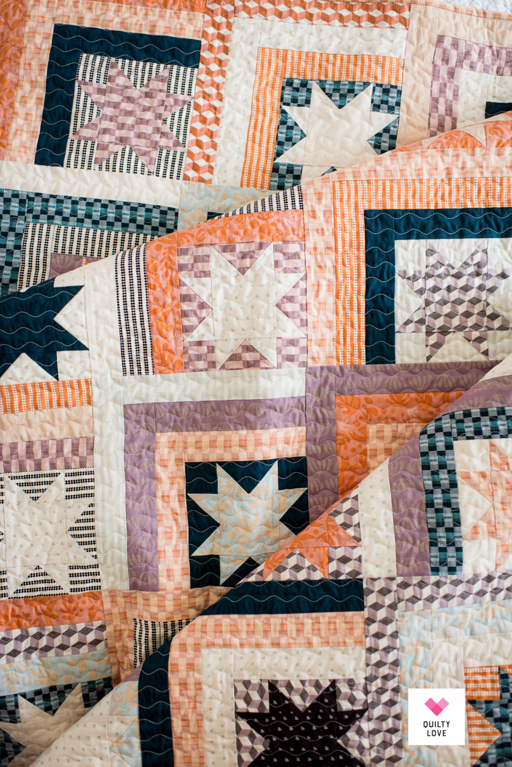 The Duval Log Cabin Stars Quilt - Quilty Love
